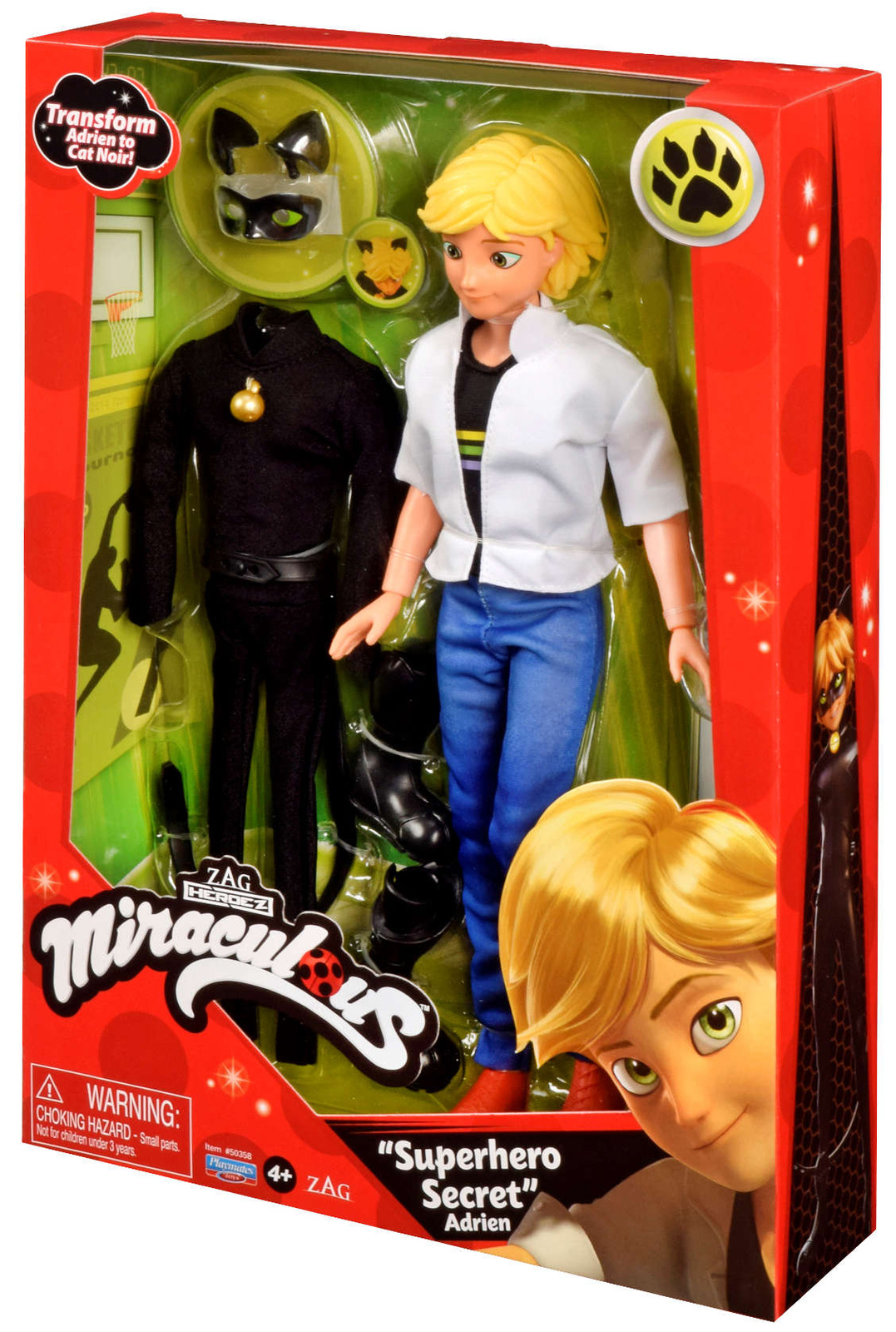 MIRACULUM LALKA BIEDRONKA CZARNY KOT ADRIEN STRÓJ | Ulubiony bohater ...