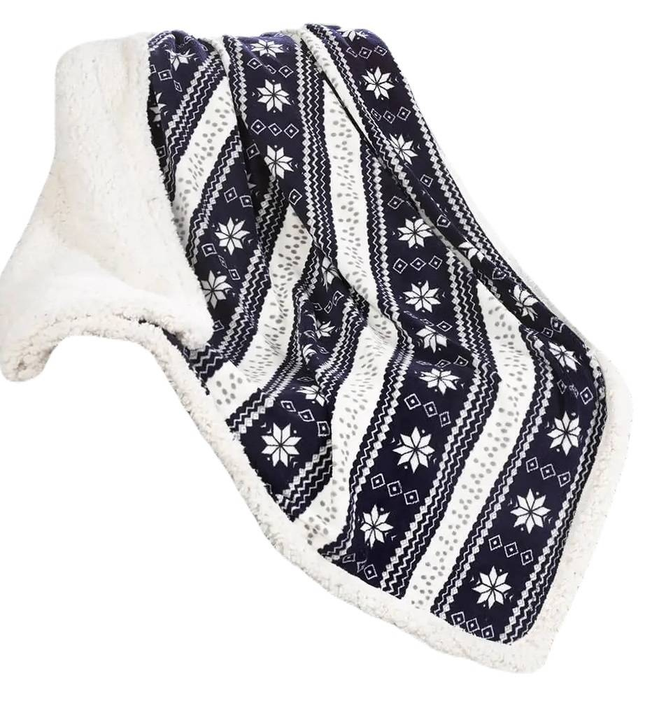 ŚWIĘTA CIEPŁY KOC PLED NARZUTA ŚWIĄTECZNY GWIAZDY | Tekstylia \ Koce ...